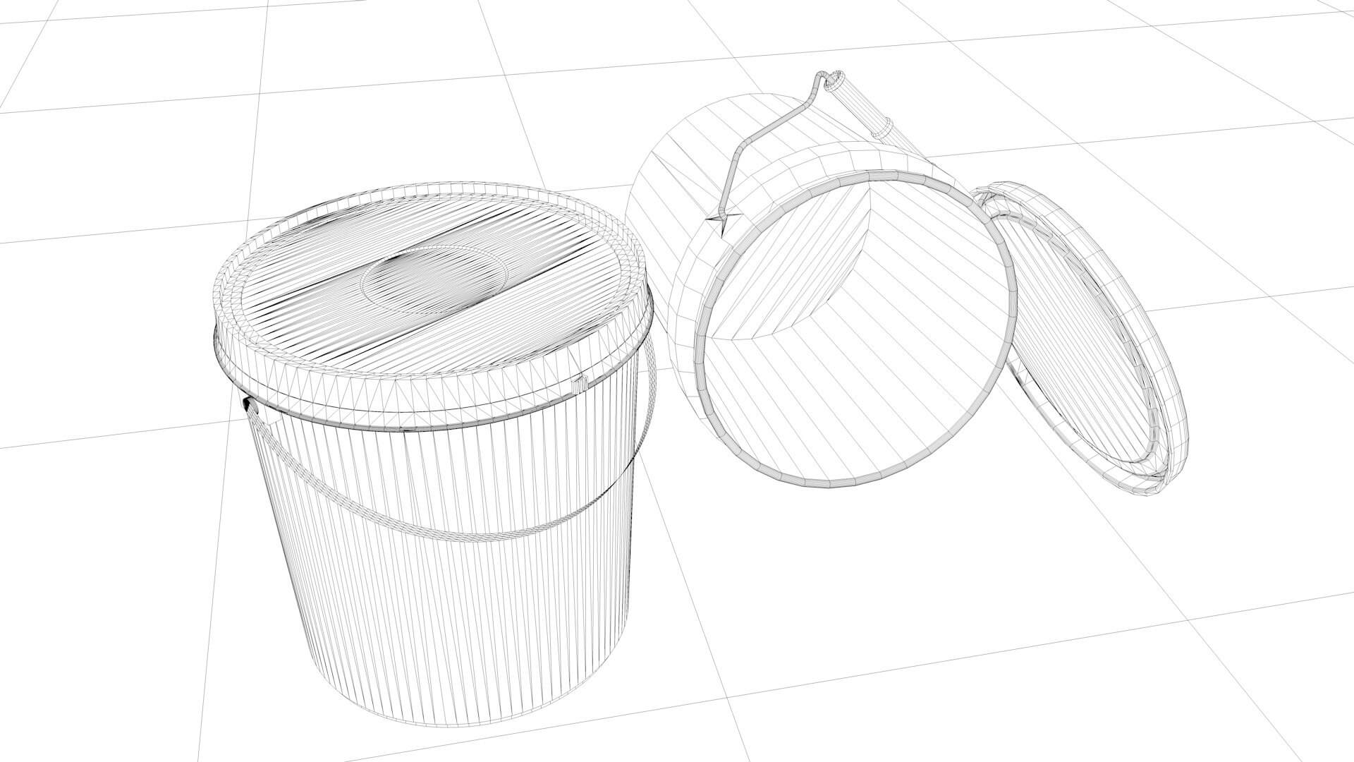 Paint Bucket Set - 3D Model by EA09studio