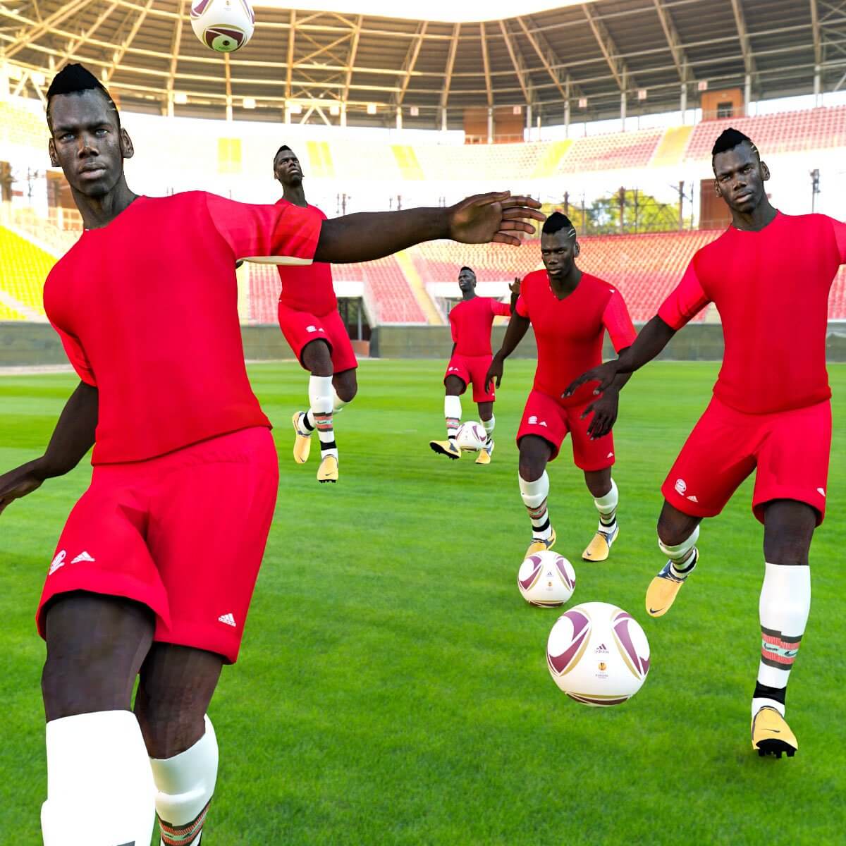 Paul Pogba Player Position - 3D Model by EA09studio