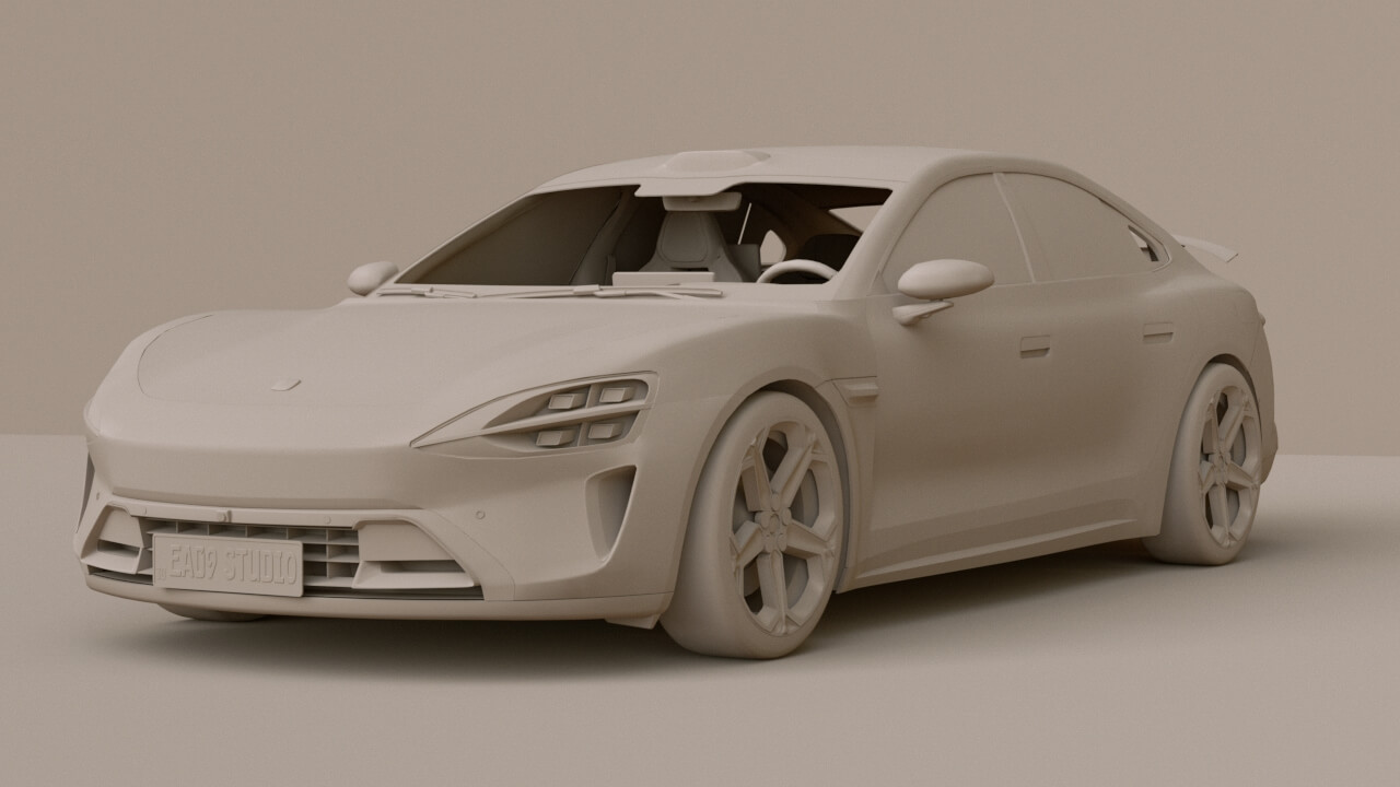 2024 Xiaomi SU7 Max - 3D Model by EA09studio