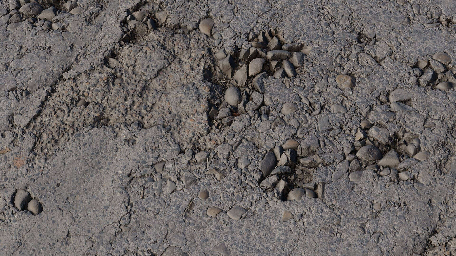 Damaged Street Road PBR Texture by Eagle Soft