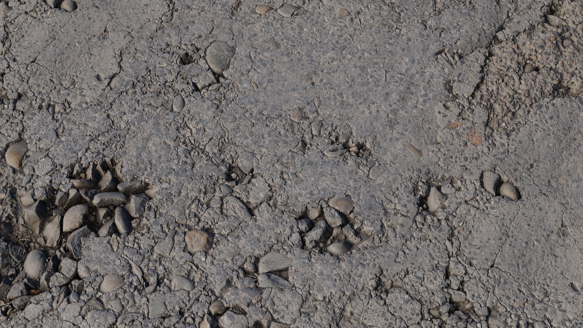 Damaged Street Road PBR Texture by Eagle Soft