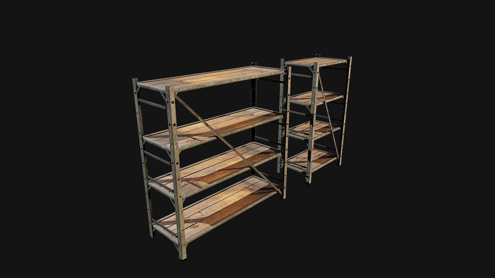 Large Metal Shelf - 3D Model by Eagle Soft