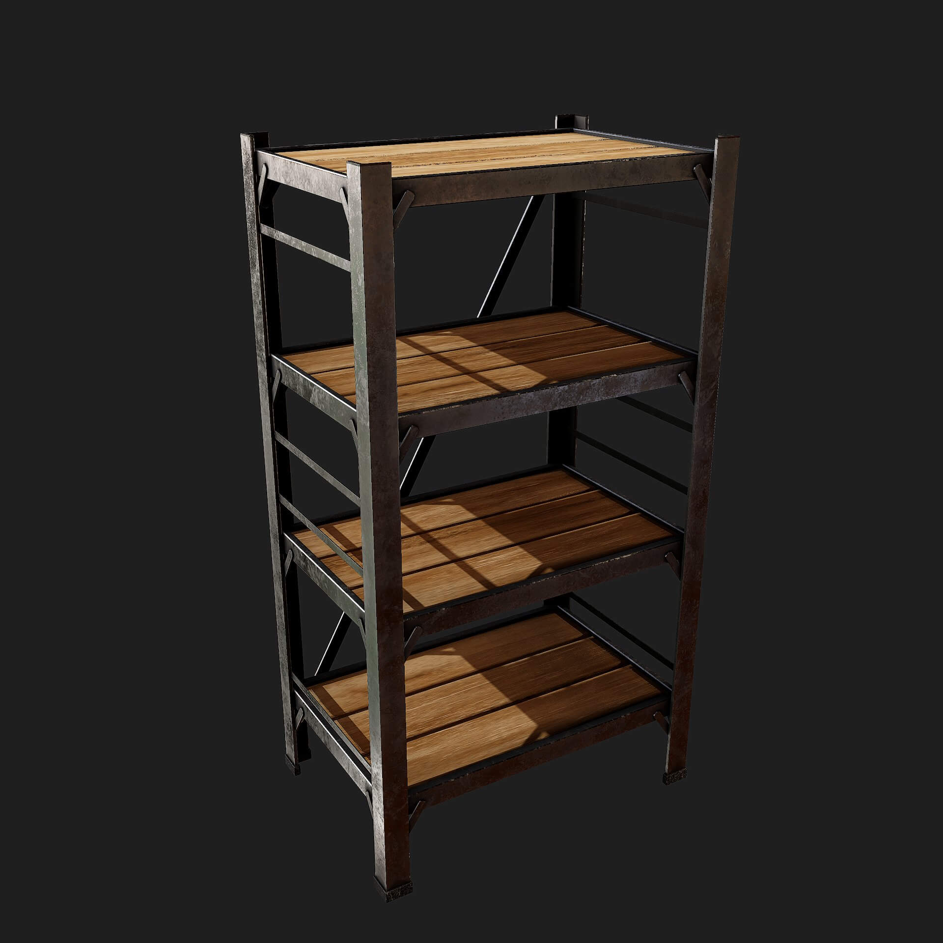 Large Metal Shelf - 3D Model by Eagle Soft