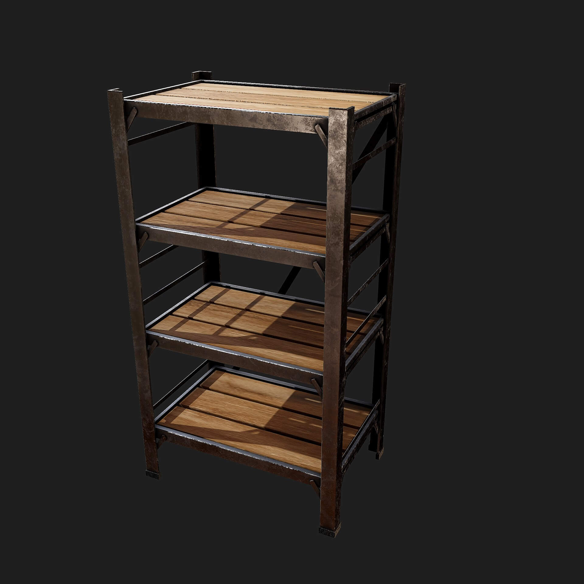 Large Metal Shelf - 3D Model by Eagle Soft
