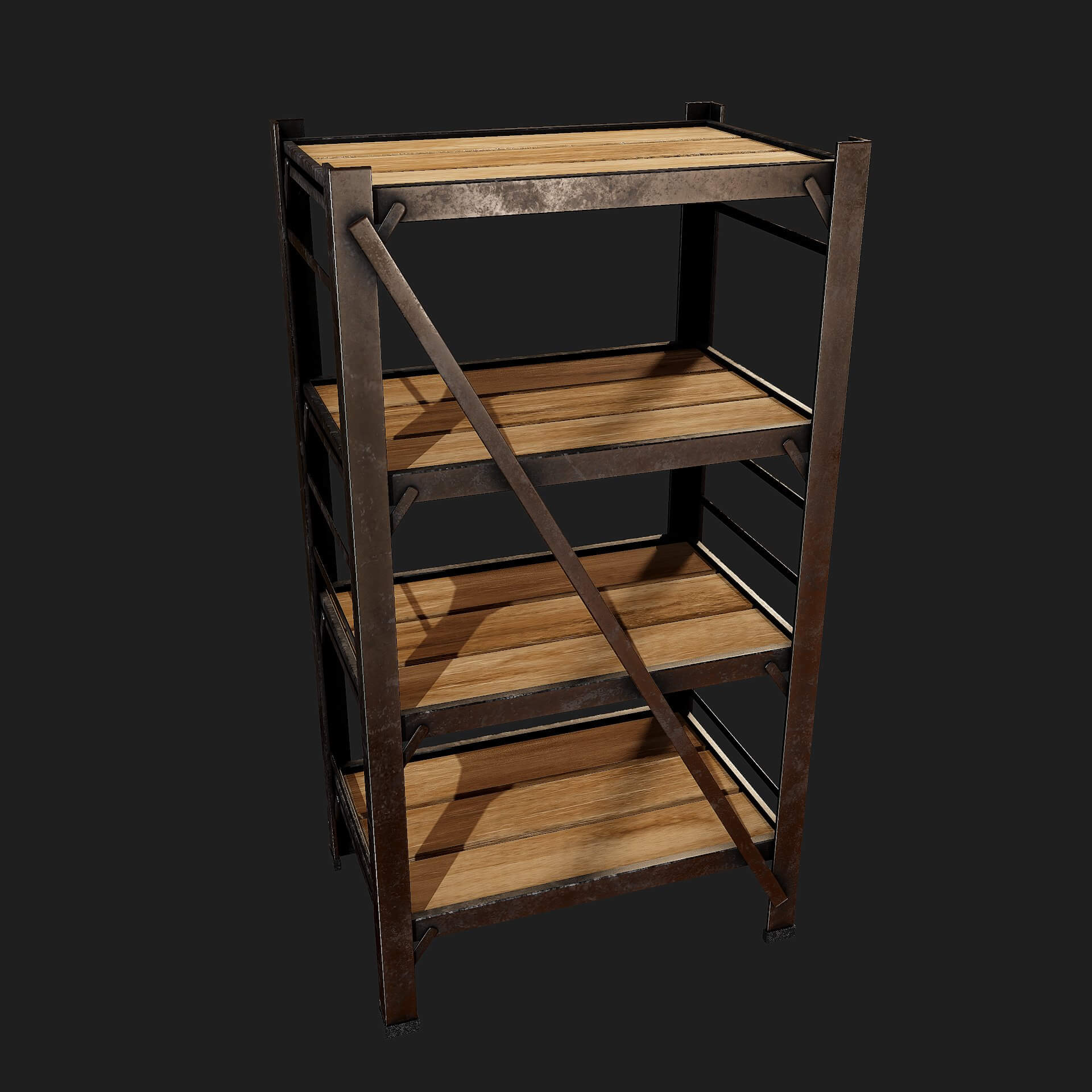 Large Metal Shelf - 3D Model by Eagle Soft