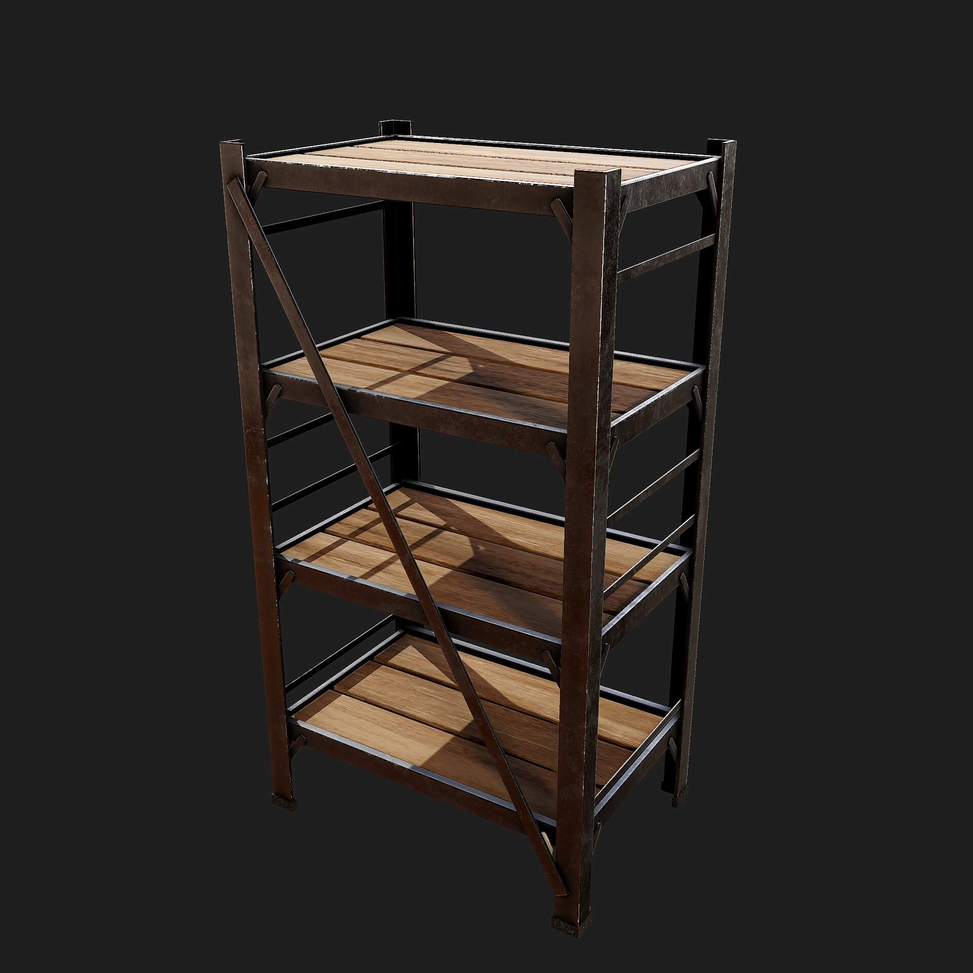 Large Metal Shelf - 3D Model by Eagle Soft