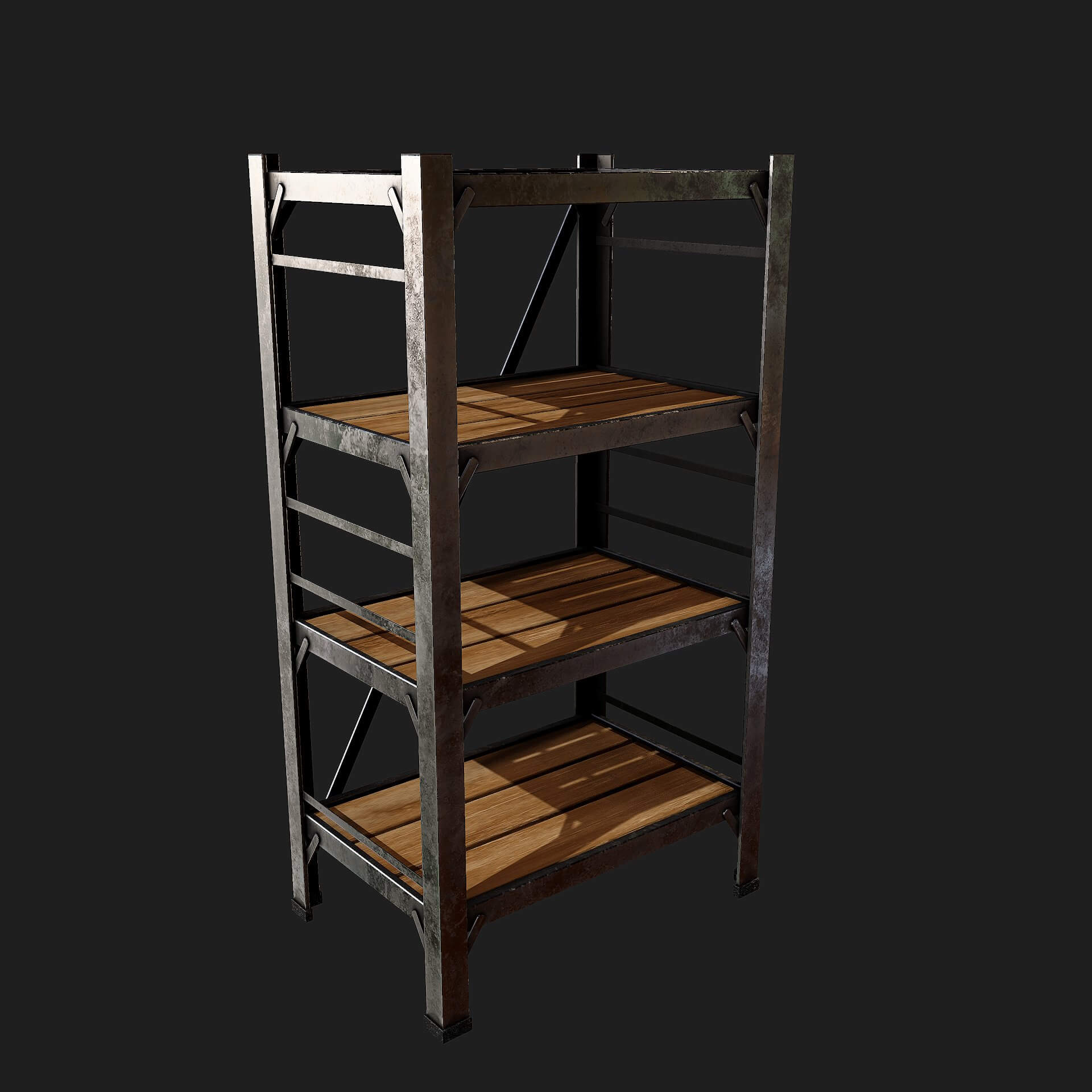 Large Metal Shelf - 3D Model by Eagle Soft