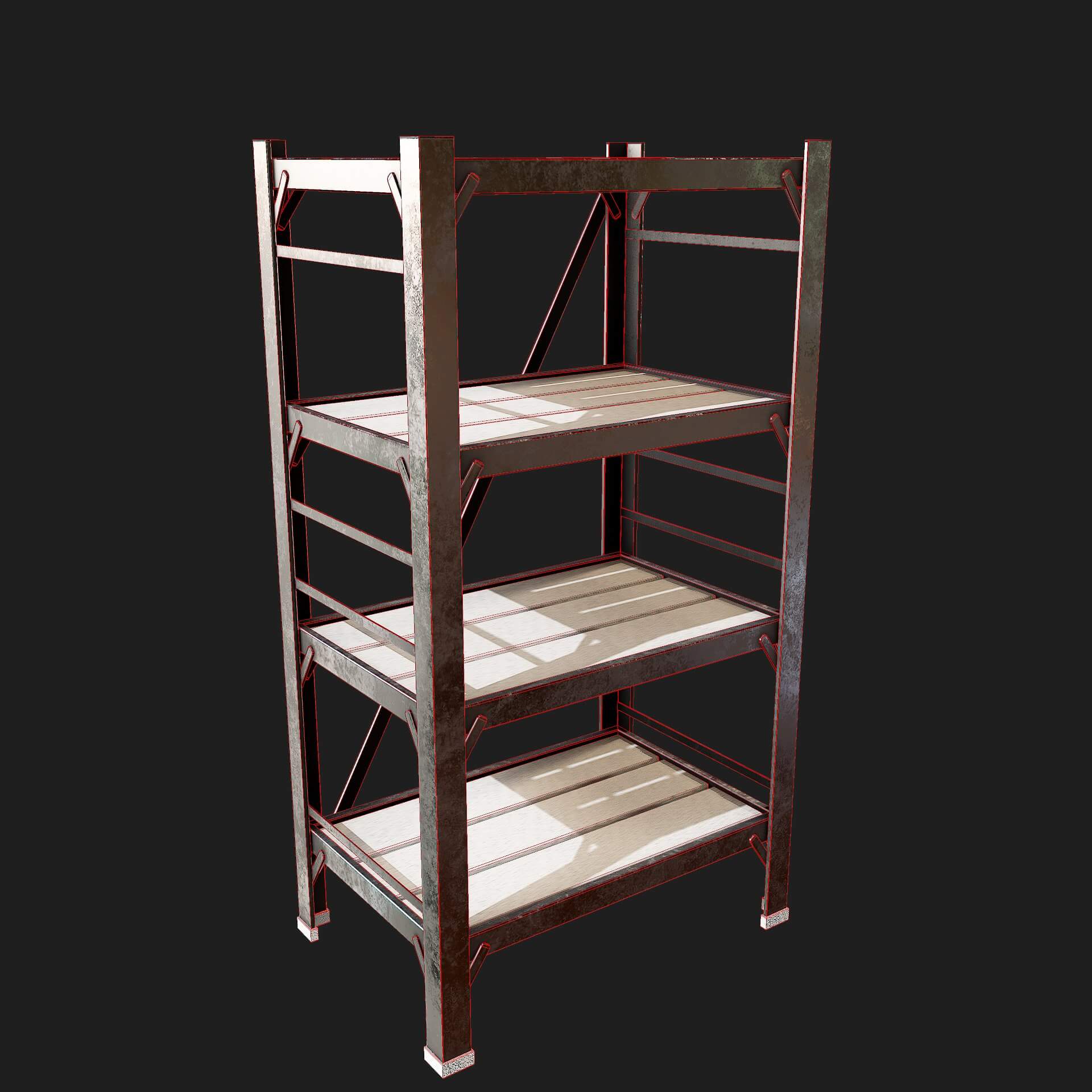 Large Metal Shelf - 3D Model by Eagle Soft