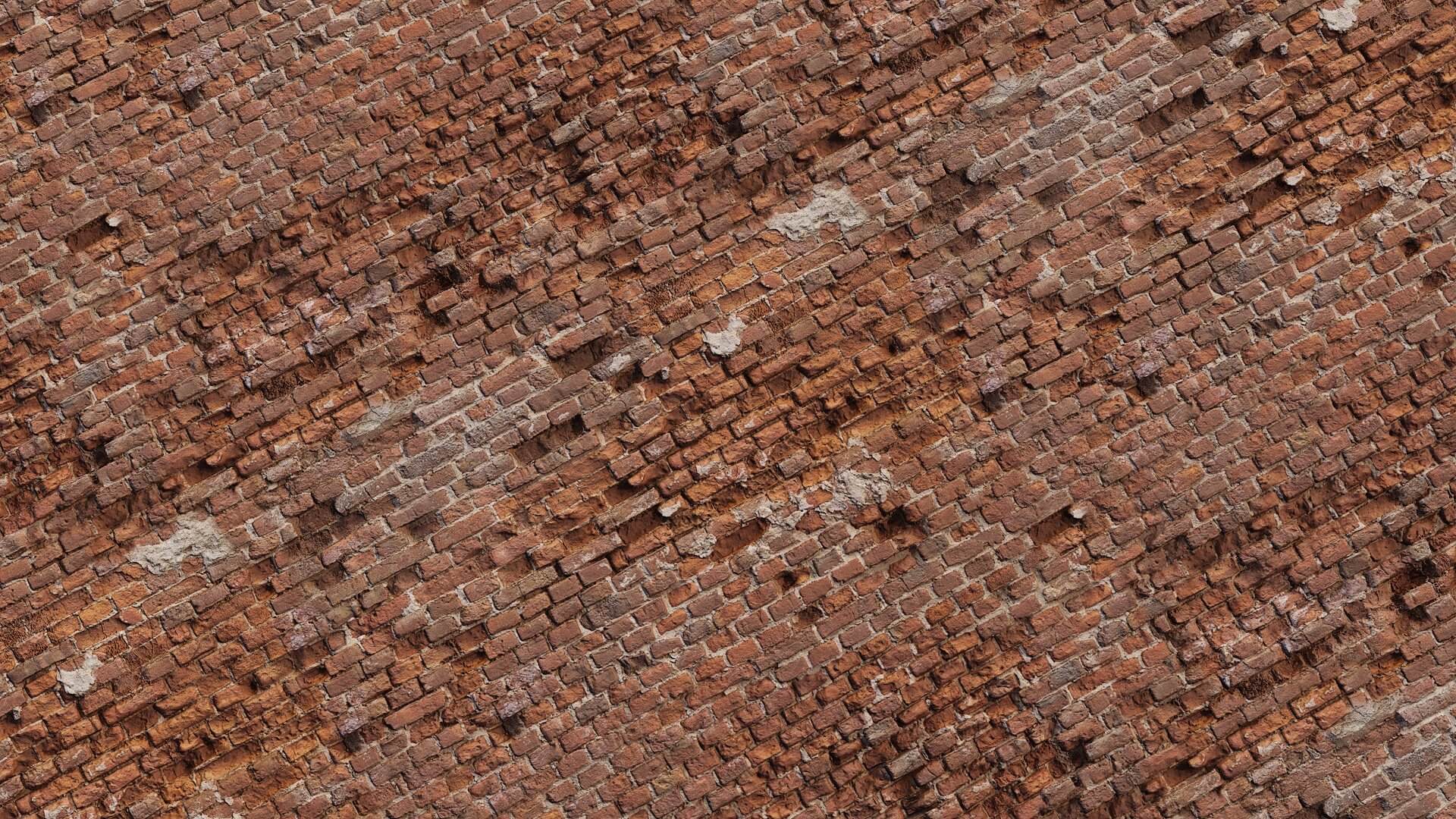 Old Damaged Brick Wall PBR Texture by Eagle Soft