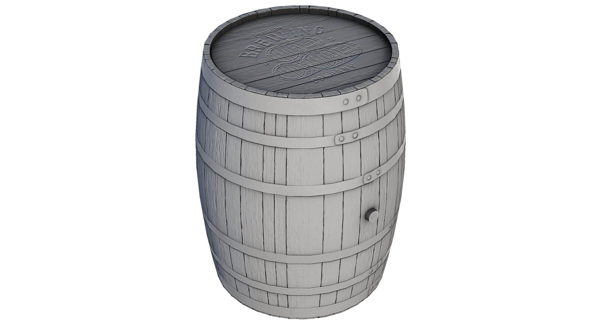 Old Wooden Barrel - 3D Model by Eagle Soft