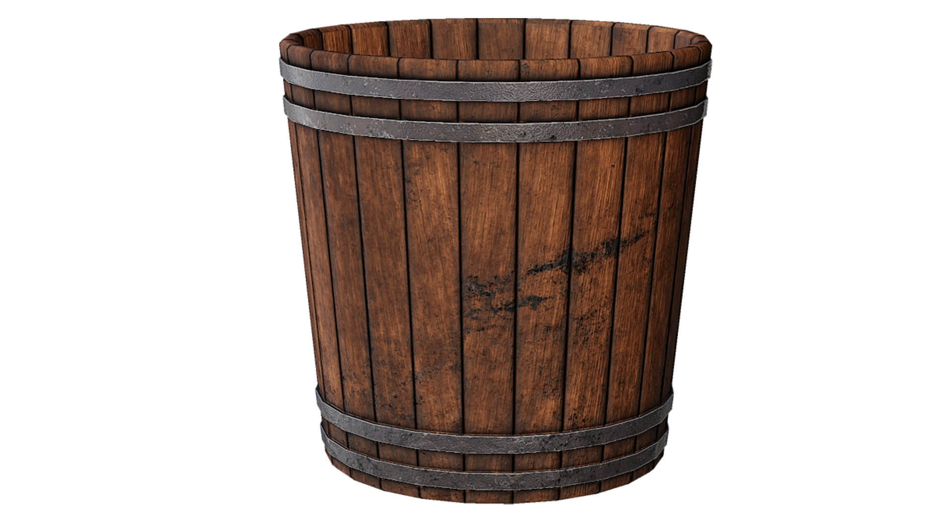 Old Wooden Bucket - 3D Model by Eagle Soft