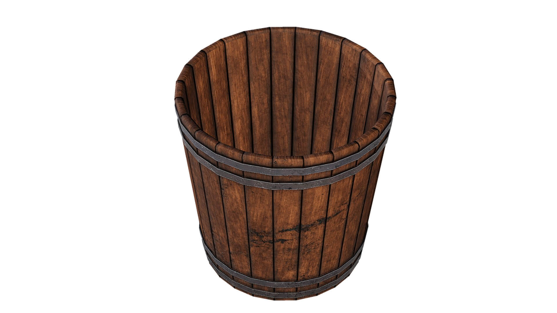 Old Wooden Bucket - 3D Model by Eagle Soft