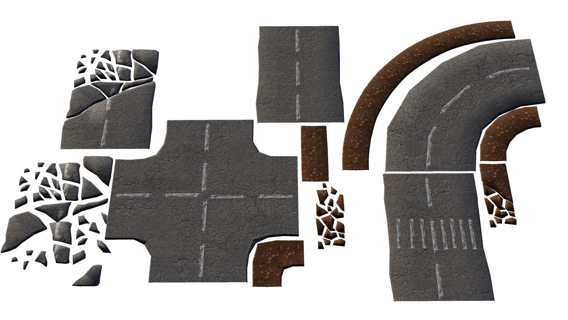 Roads Construction Kit - 3D Model by Eagle Soft