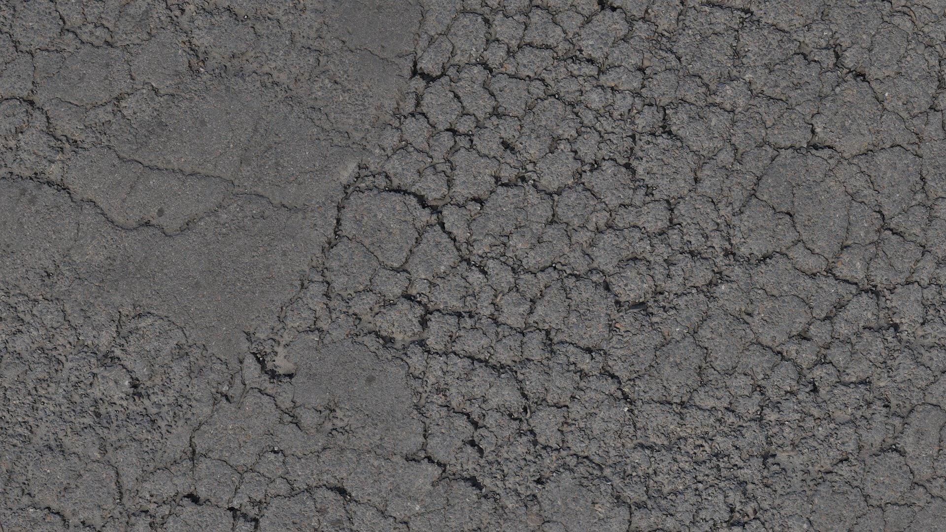 Wet Damaged Road PBR Texture by Eagle Soft