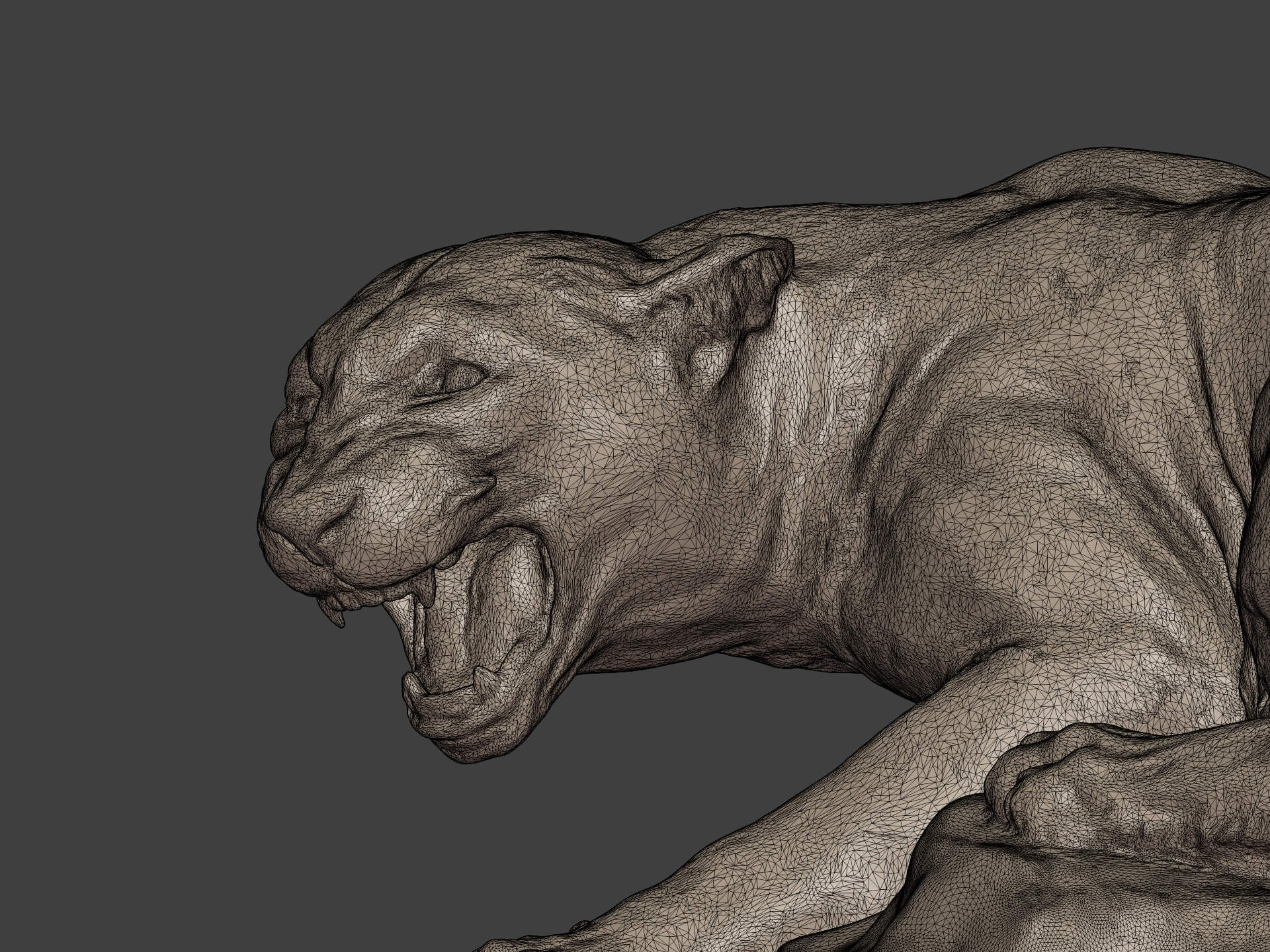 Leopard Statue - 3D Model by Eagswod