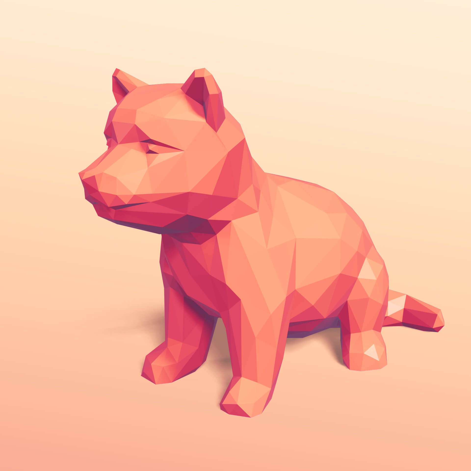Polygonal Puppy - 3D Print Model by Eagswod