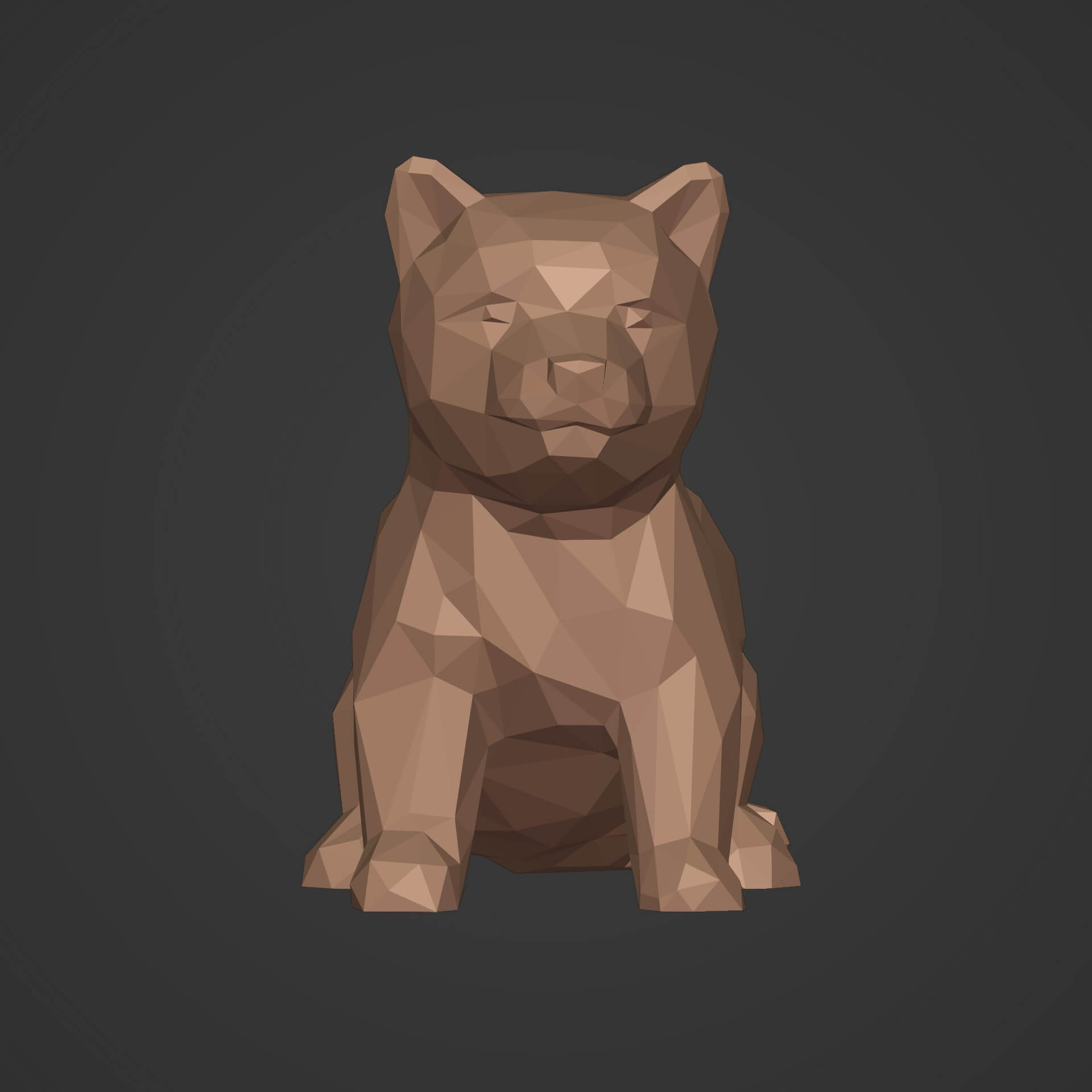 Polygonal Puppy - 3D Print Model by Eagswod