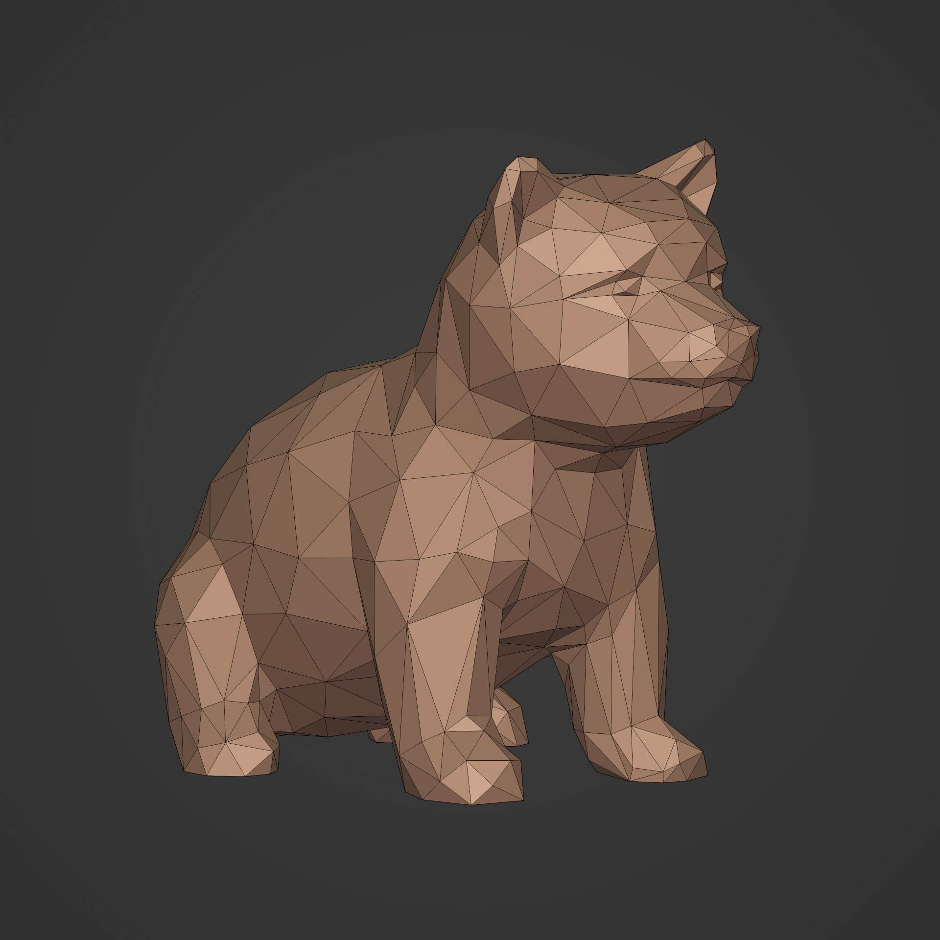 Polygonal Puppy - 3D Print Model by Eagswod
