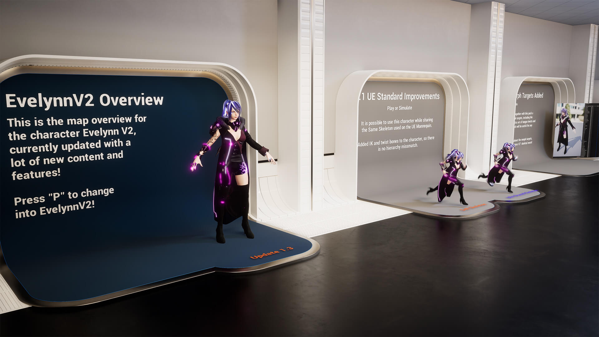 Cyberpunk Girl - Evelynn V2 3D Model by eatmylazer