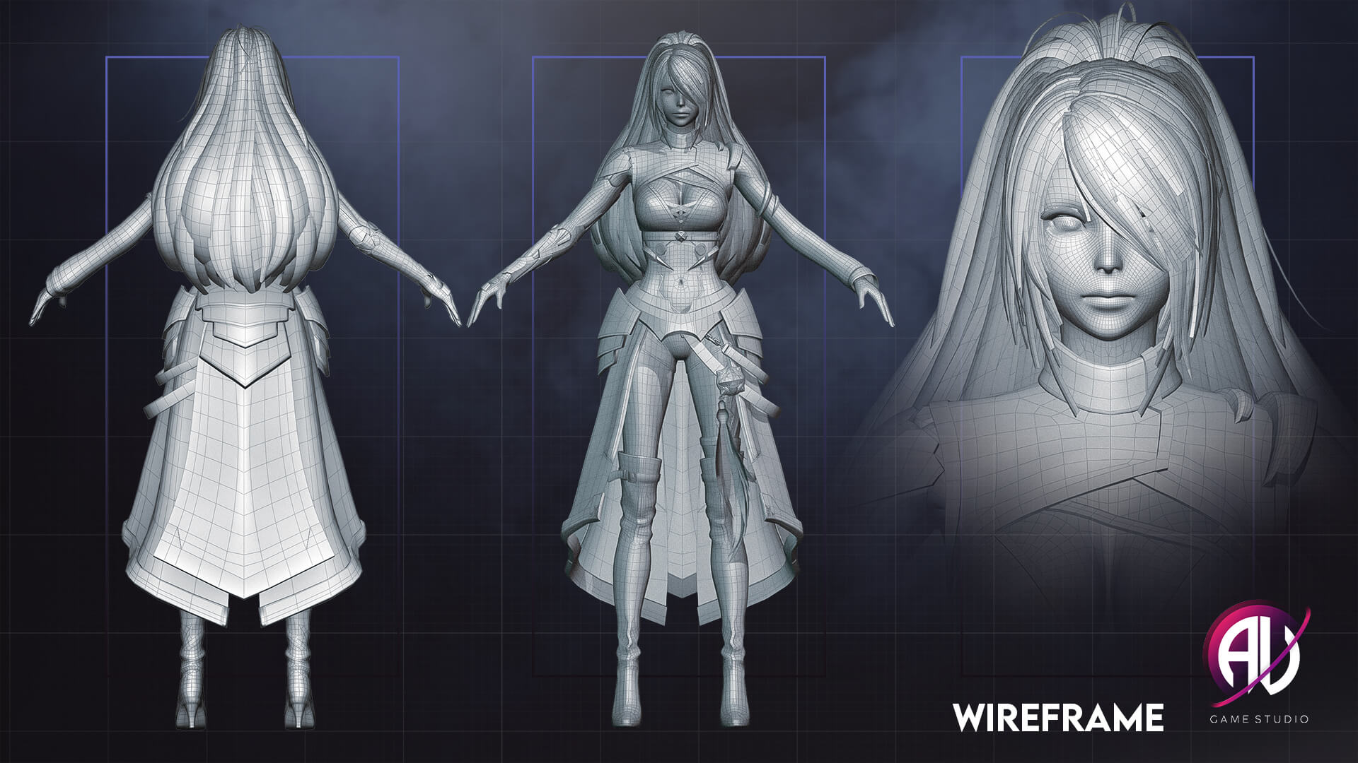 Cyberpunk Girl - Evelynn V3 3D Model by eatmylazer