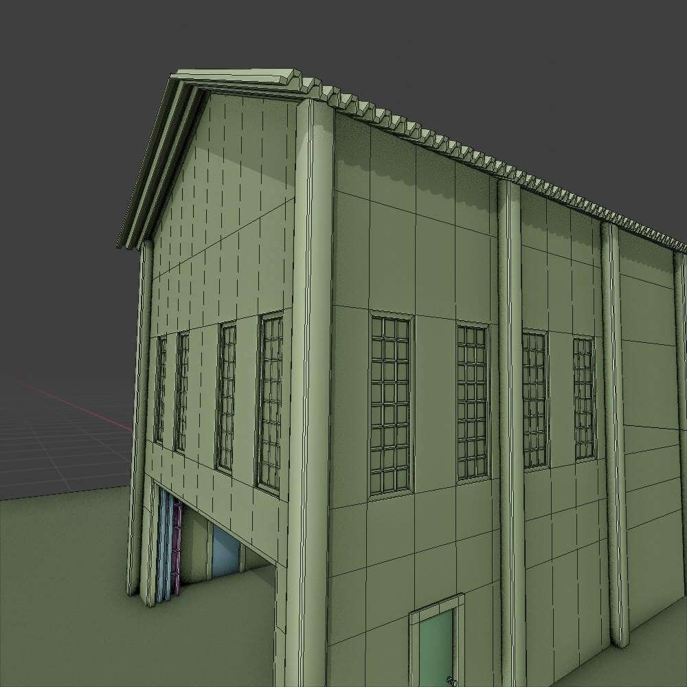 Factory Building Complete Interior and Exterior - 3D Model by eboldstudio