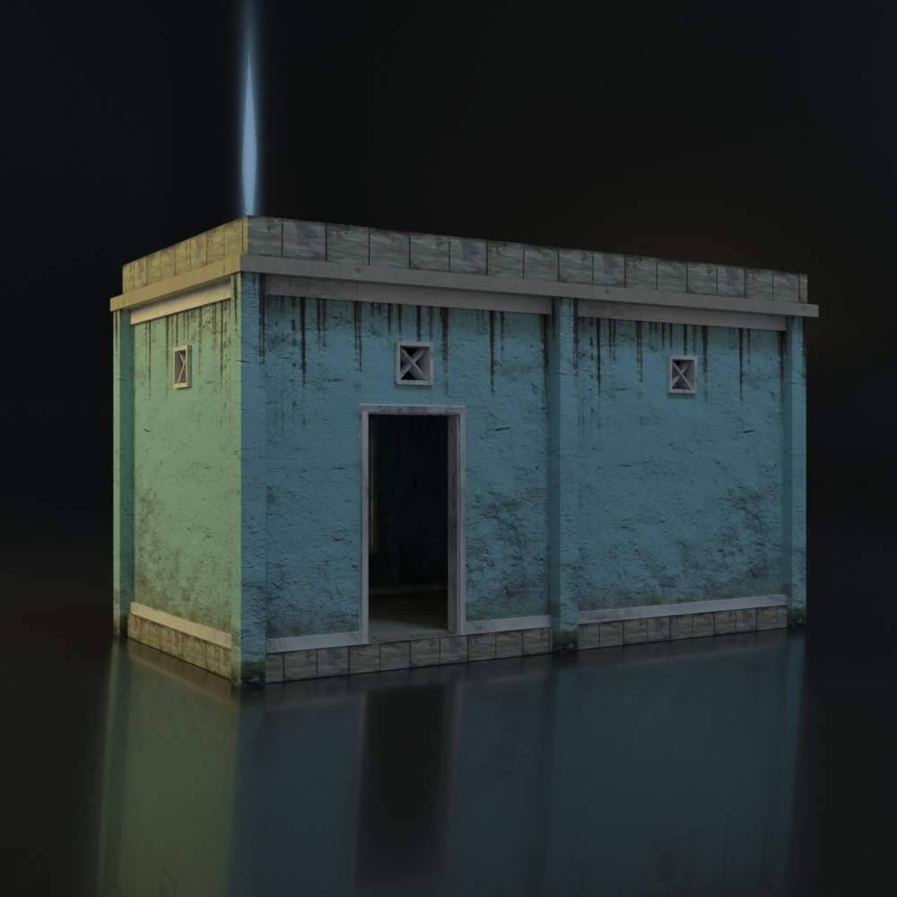 House with Interior and Door Assets - 3D Model by eboldstudio