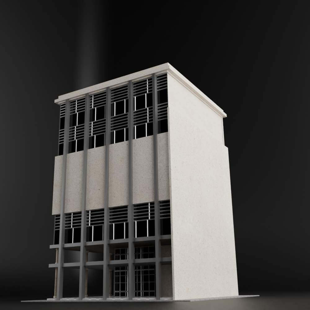 Modern Building Commercial - 3D Model by eboldstudio