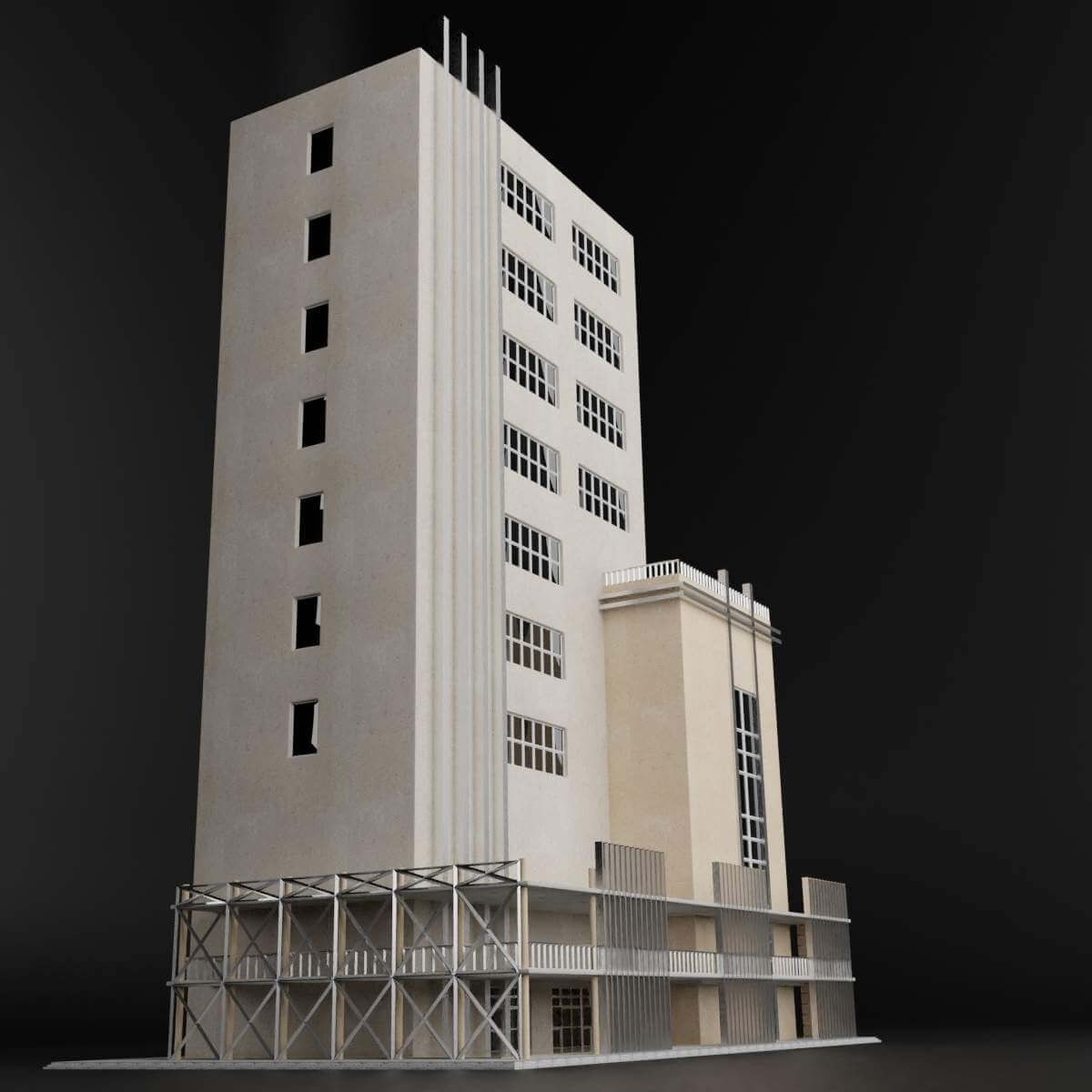Modern Metropolis City Building - 3D Model by eboldstudio