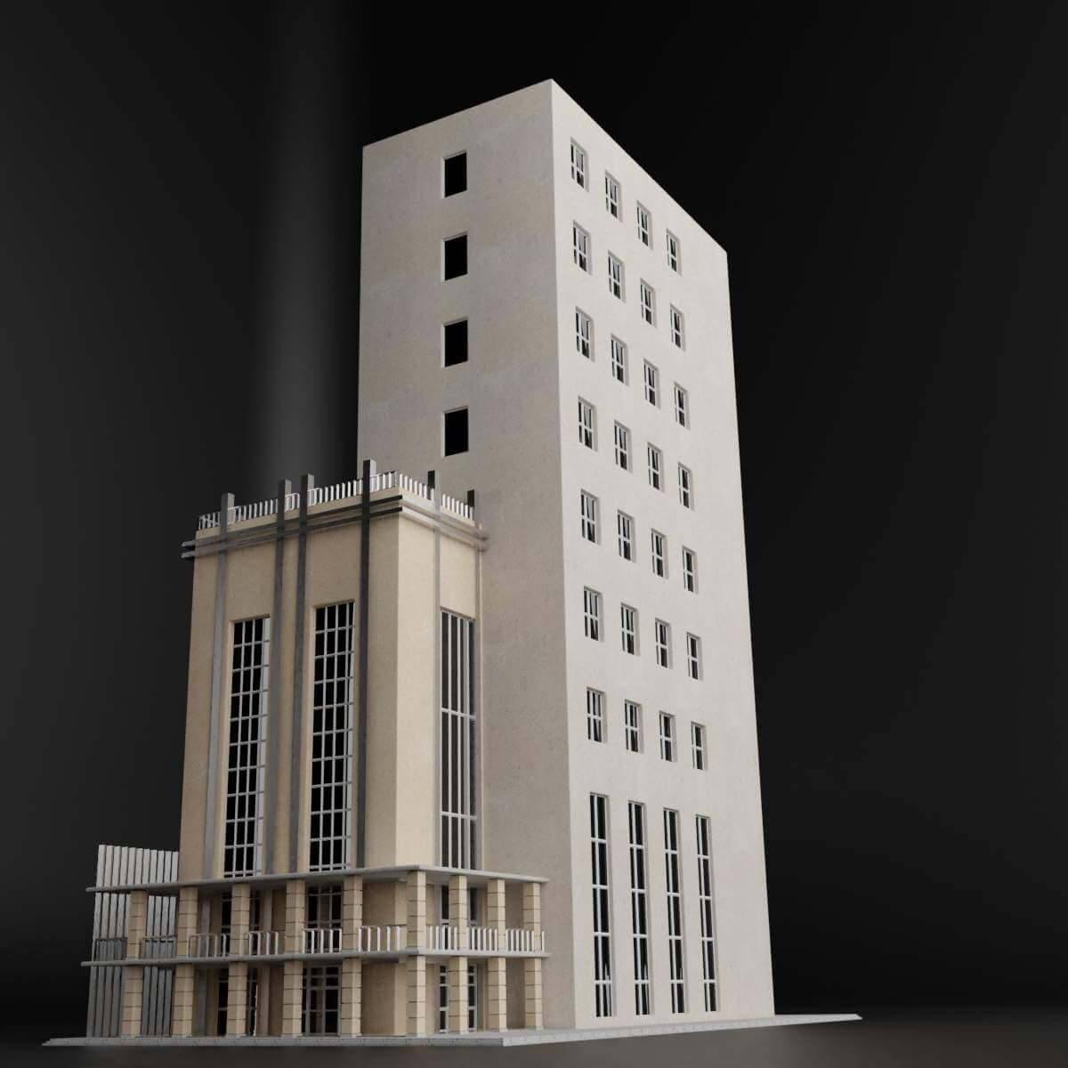 Modern Metropolis City Building - 3D Model by eboldstudio