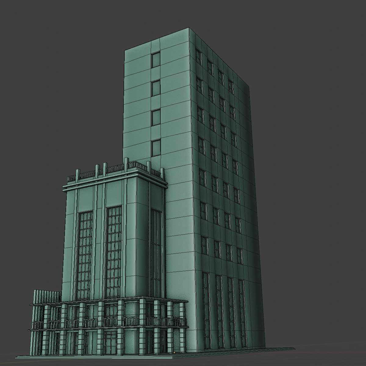Modern Metropolis City Building - 3D Model by eboldstudio