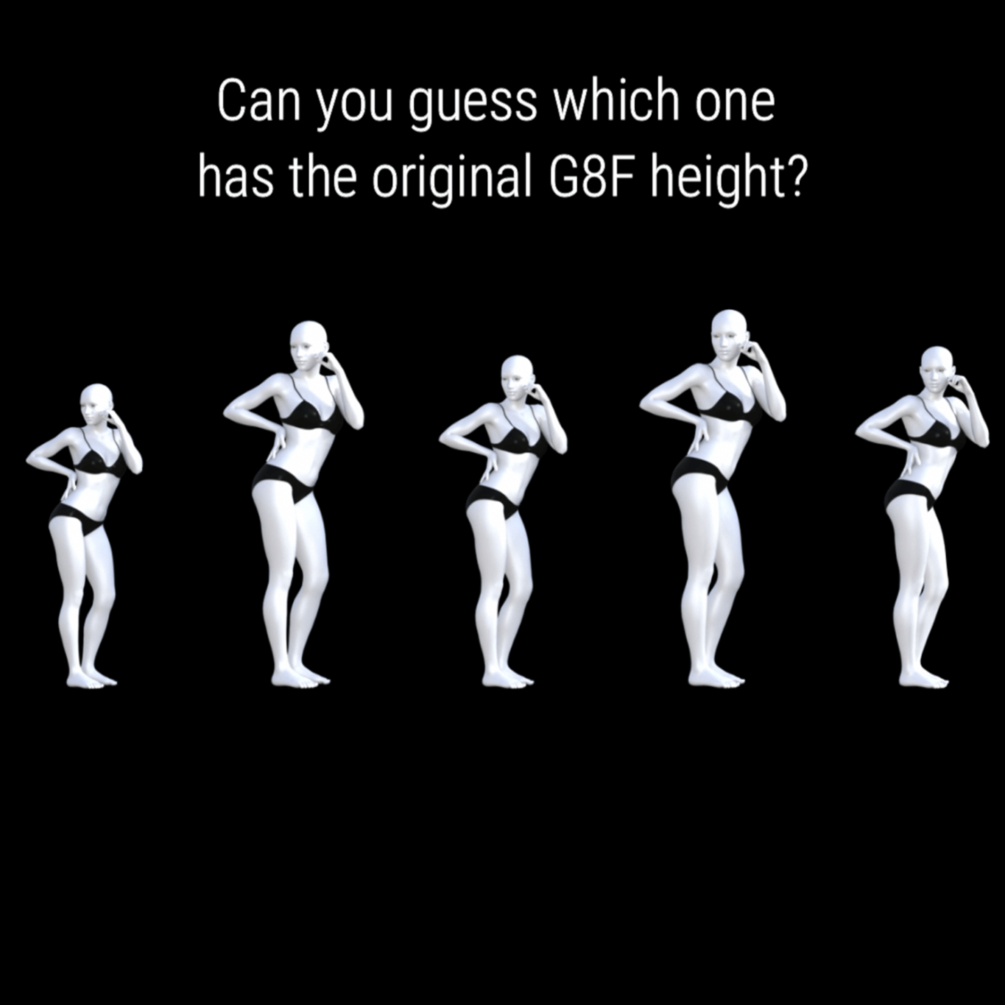 Made Some Realistic Height Sliders For Daz. I Love Them 3D Render