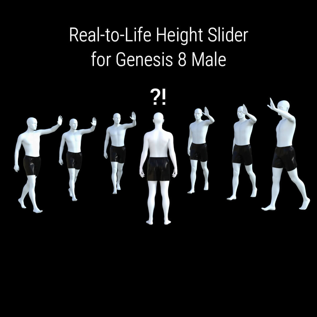 Real-To-Life Height Slider Bundle Daz Content by EcVS91