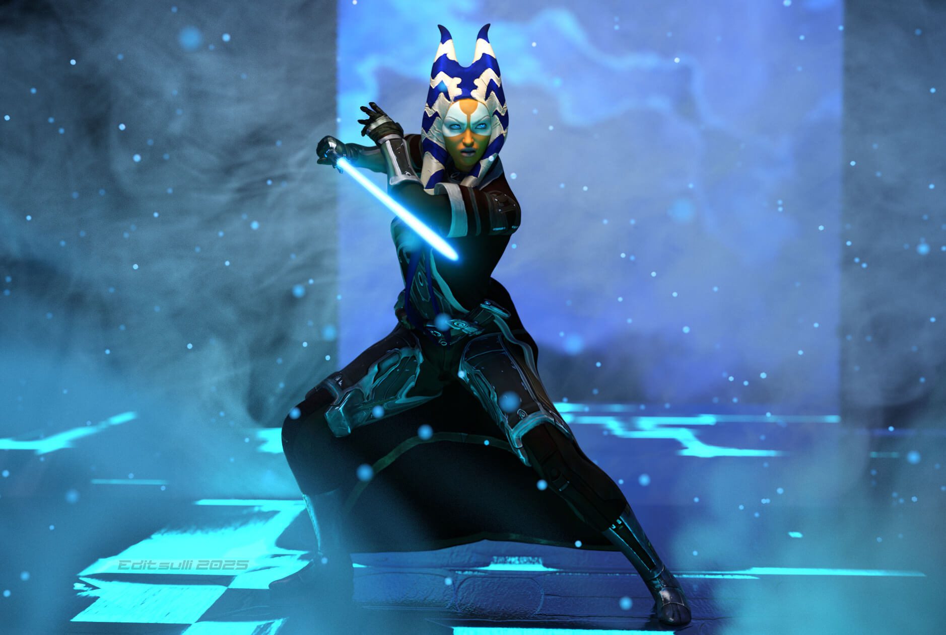 Ashara Zavros 3D Render, Digital Art by editsulli