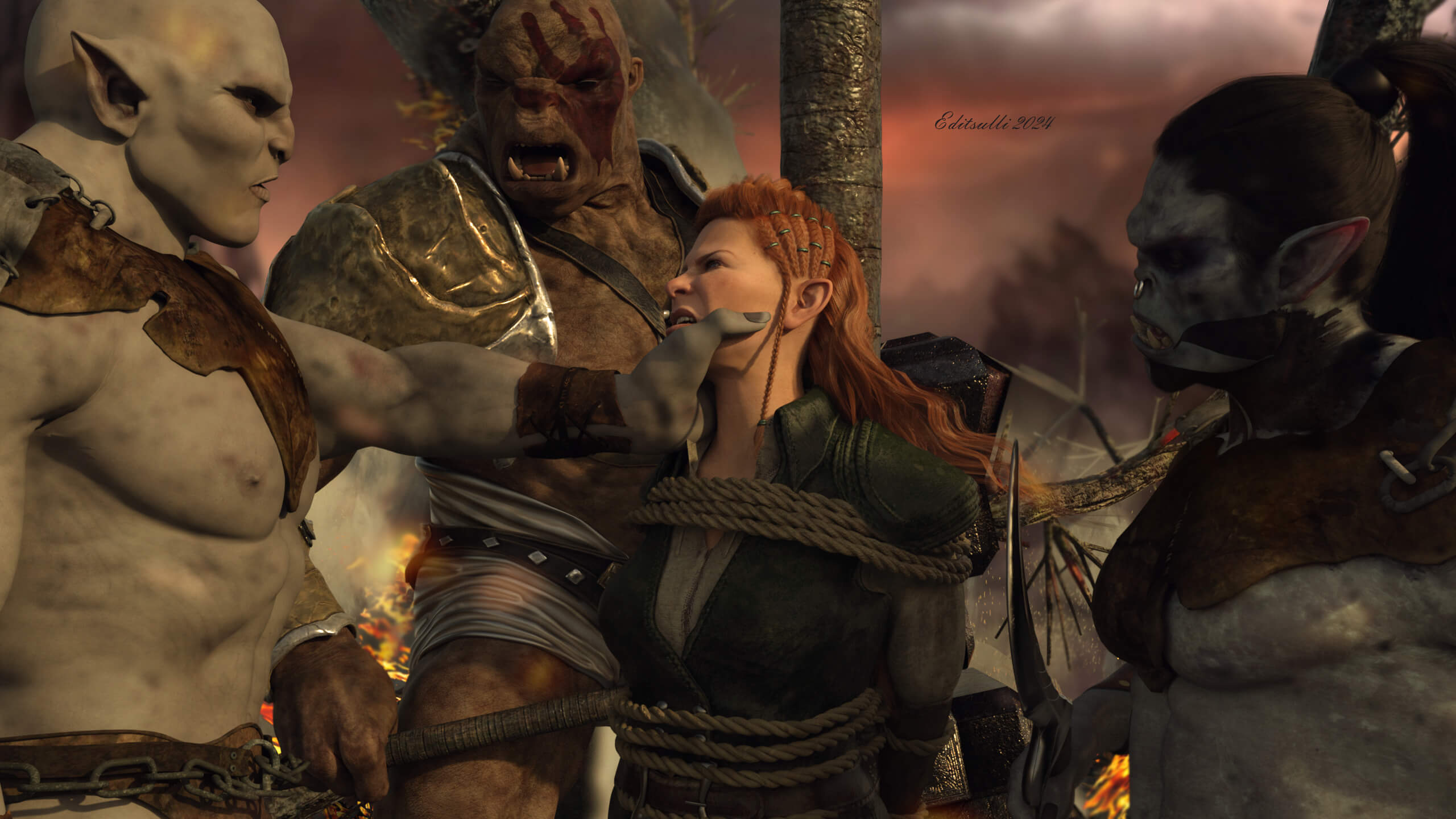 Captured Elf 3D Render, Digital Art by editsulli