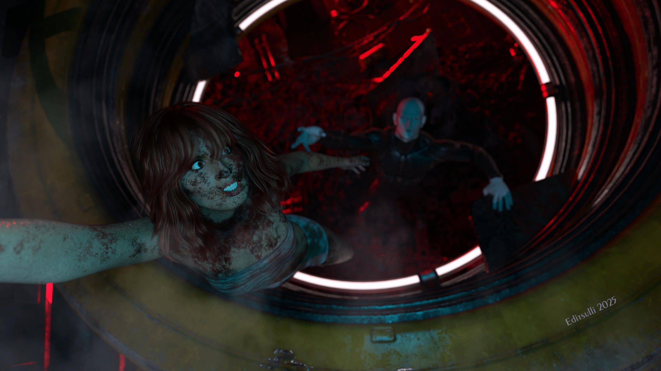 Escape or Die 3D Render, Digital Art by editsulli