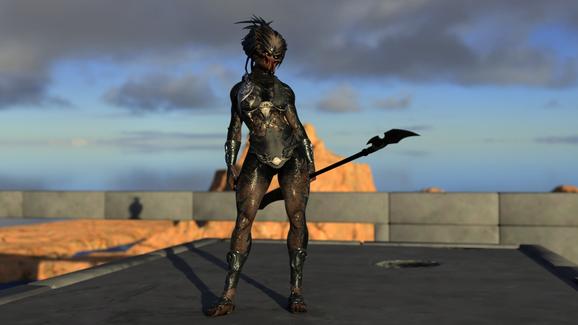 Female Predator in Training 3D Render, Digital Art by editsulli