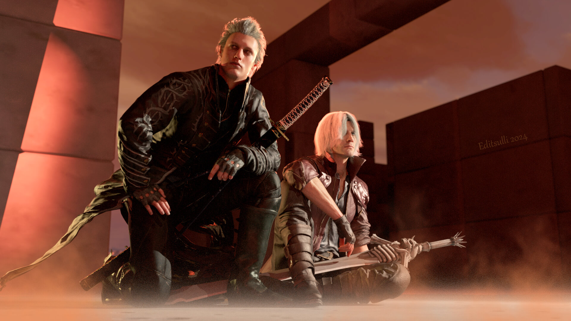 Sparda Boys 3D Render, Digital Art by editsulli