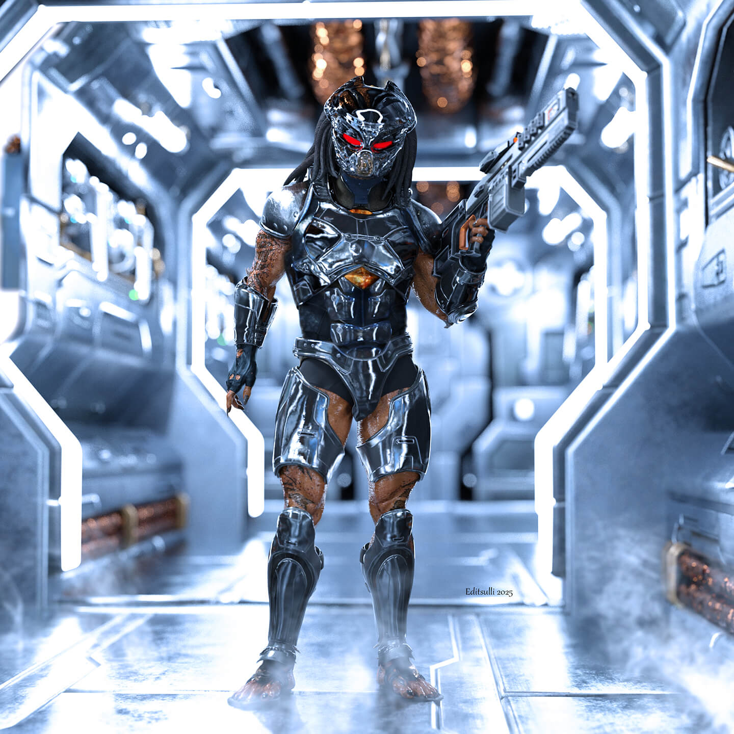 The Fugitive Predator 3D Render, Digital Art by editsulli