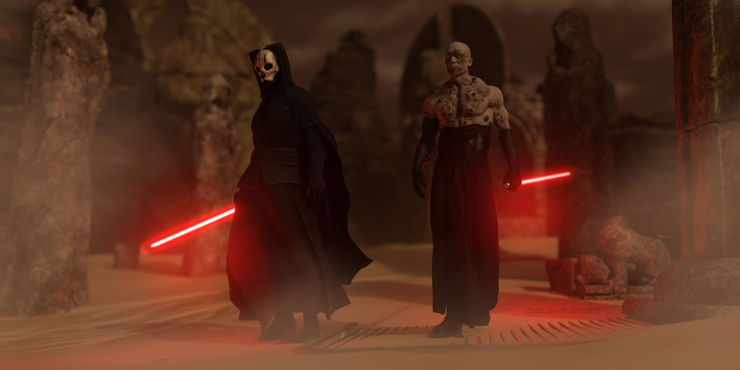 The Sith Lords 3D Render, Digital Art by editsulli