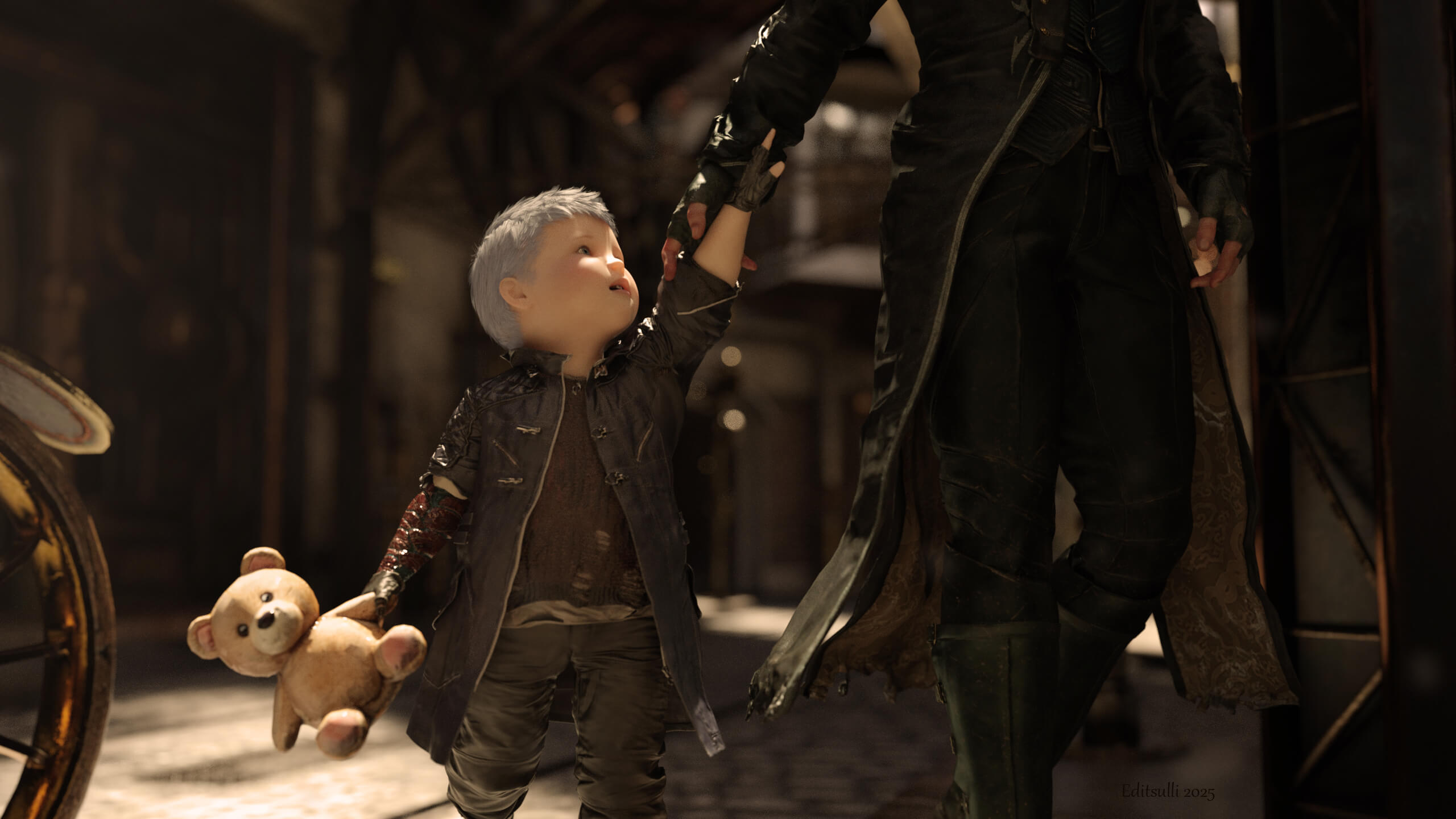 Vergil and His Son Nero 3D Render, Digital Art by editsulli