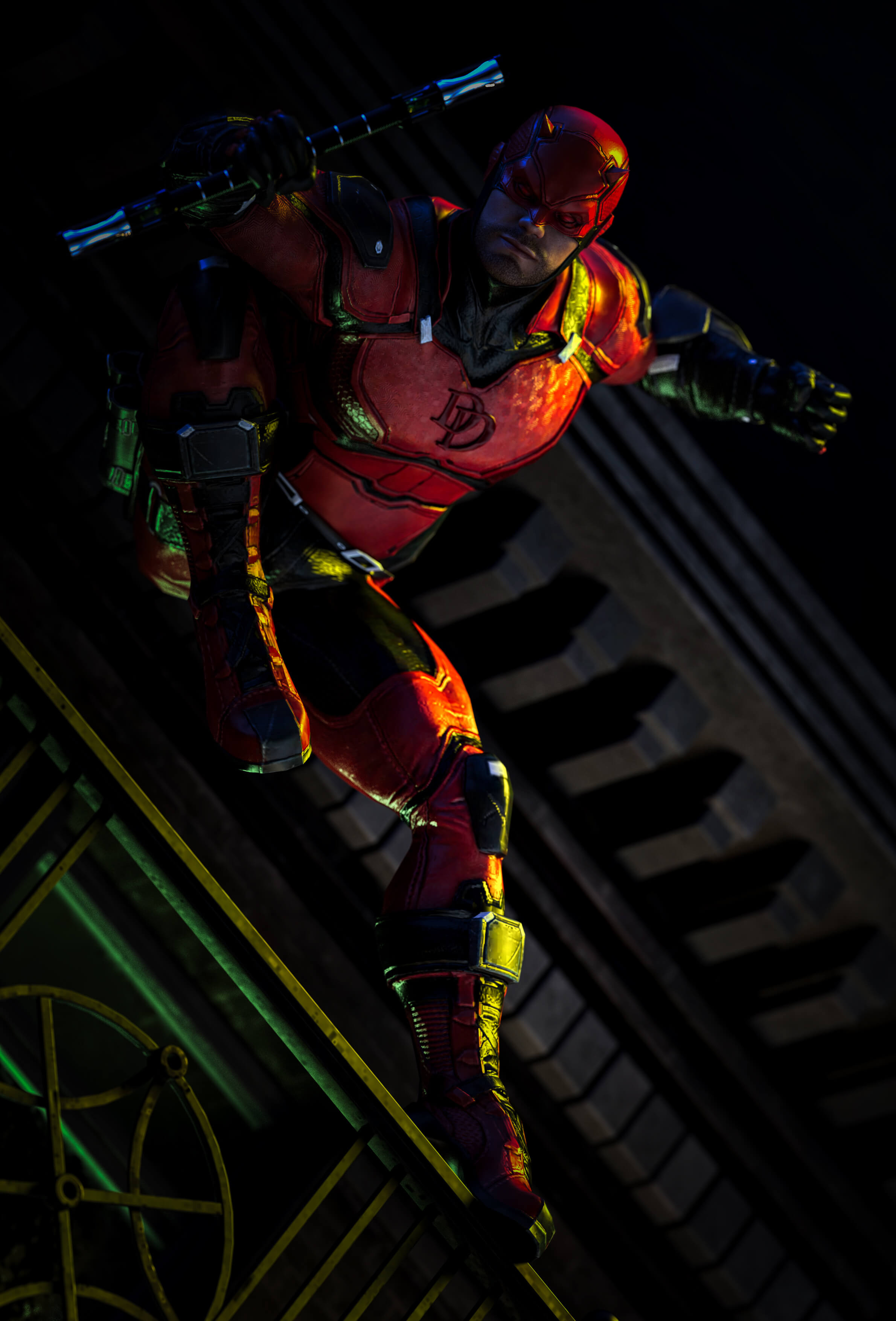 Daredevil 3D Render, Digital Art by EdsArt