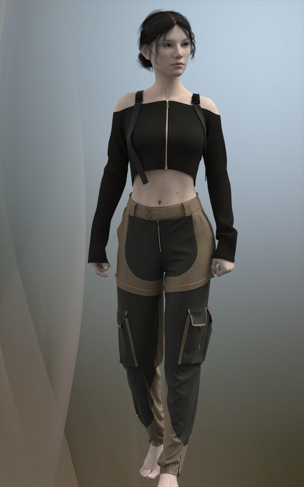 Female Outfit - 3D Model by EdwardM