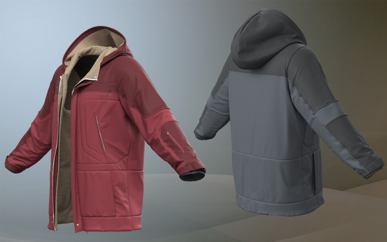 Mens Winter Jacket - 3D Model by EdwardM