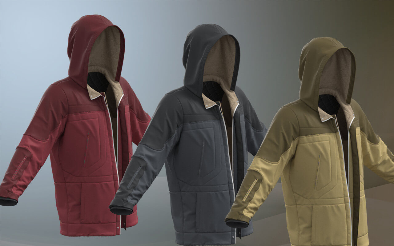 Mens Winter Jacket - 3D Model by EdwardM
