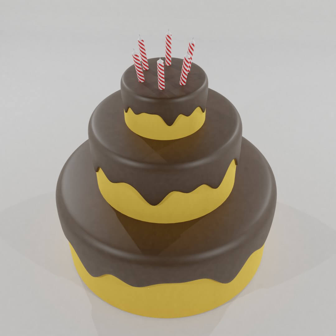 Birthday Cake - Free 3D Model by Edwin polanco