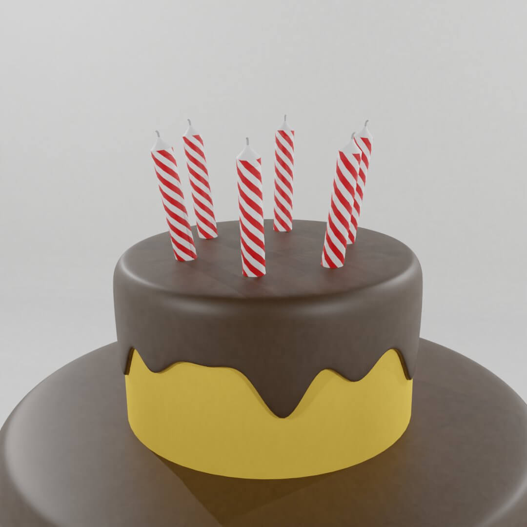 Birthday Cake - Free 3D Model by Edwin polanco