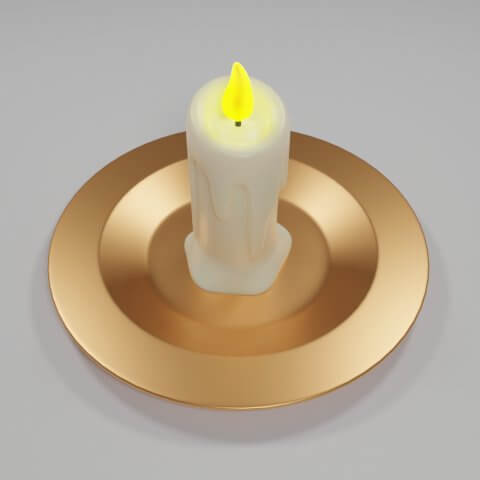 Candle - Free 3D Model by Edwin polanco