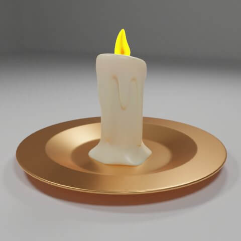 Candle - Free 3D Model by Edwin polanco