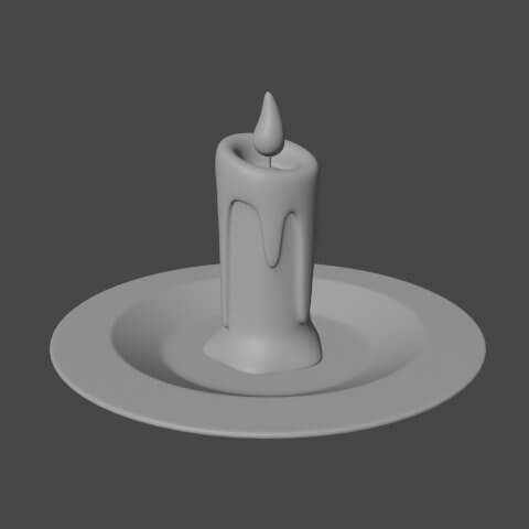 Candle - Free 3D Model by Edwin polanco