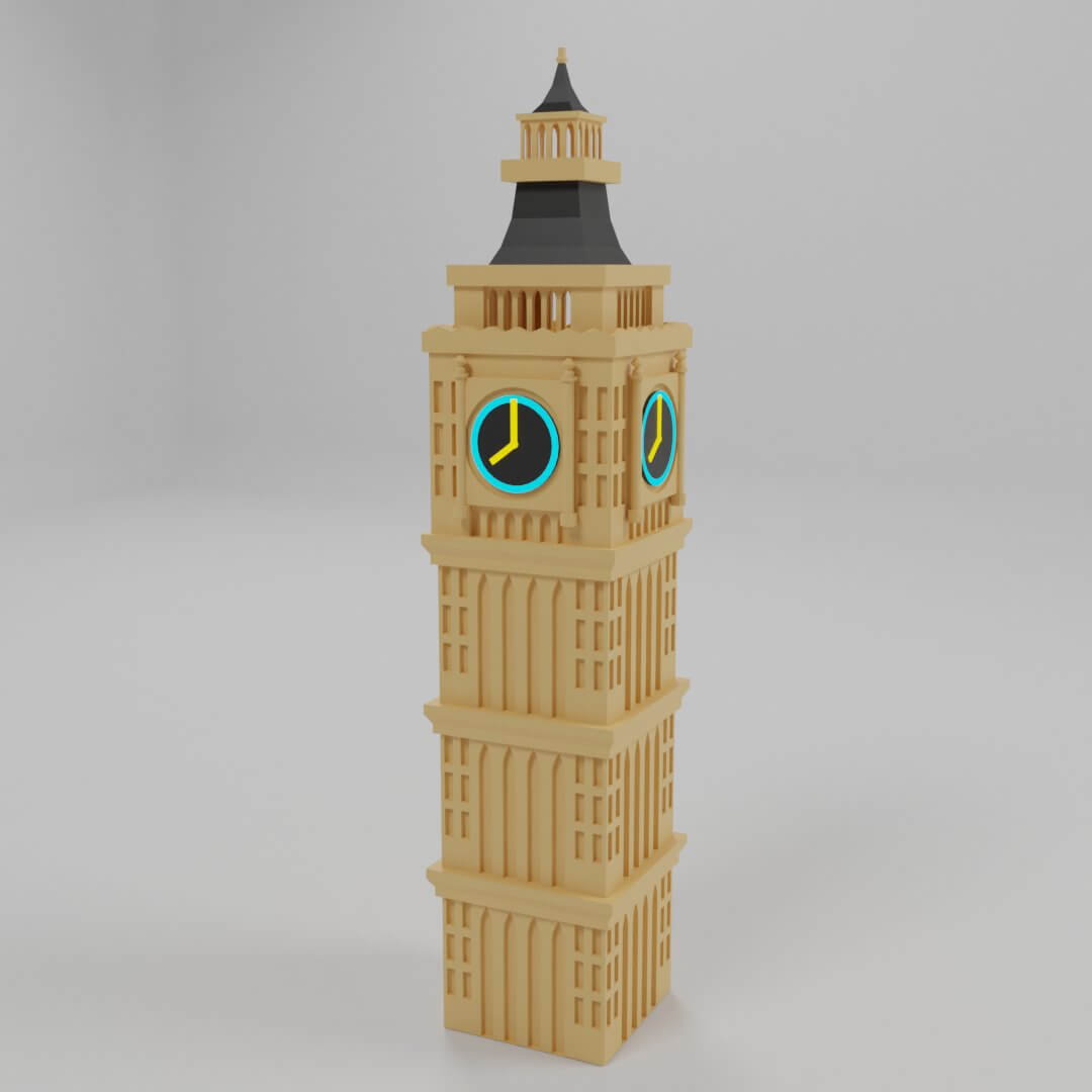 Cyberpunk Big Ben - Free 3D Model by Edwin polanco
